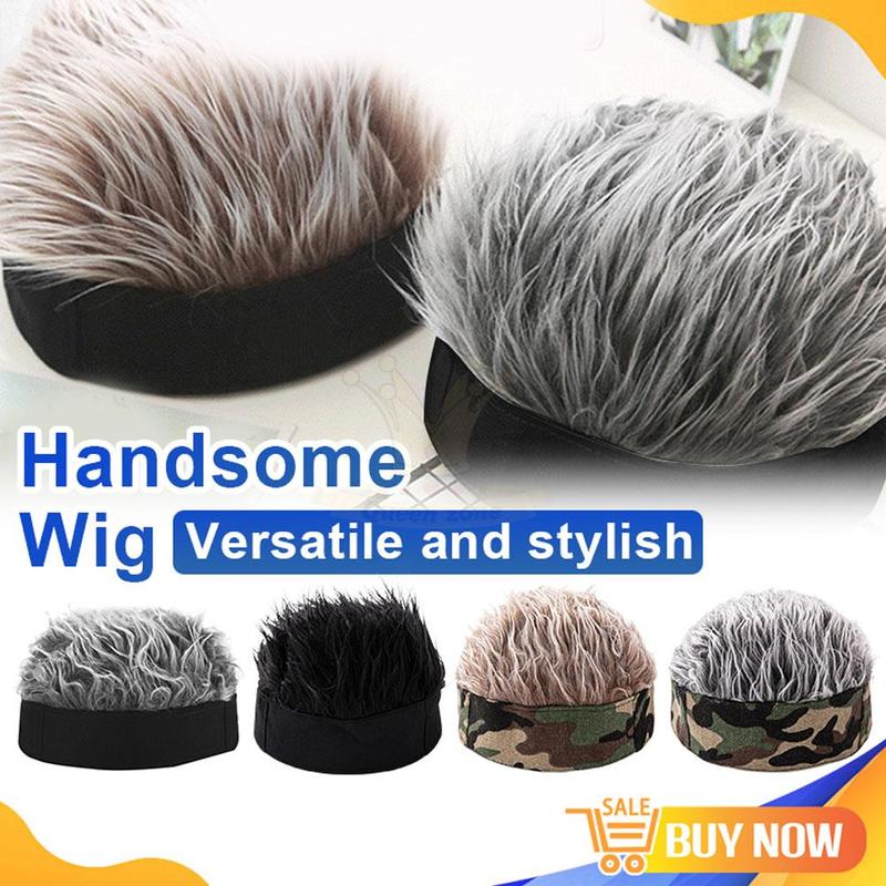 Topi Rambut Palsu Sintetik, Topi Beanies Elastik Berkait, Topi Rambut ...