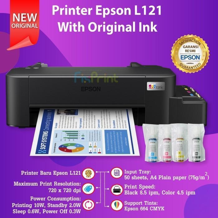 Jual Epson L121 Print Only L-121 L 121 Printer Pengganti L120 Infus 4 ...