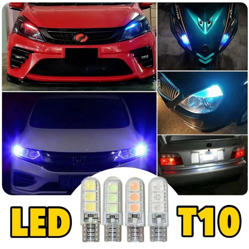 LED T10 Light Bulb Car Motorcycle Signal Reverse Brake Lampu - TikTok ...