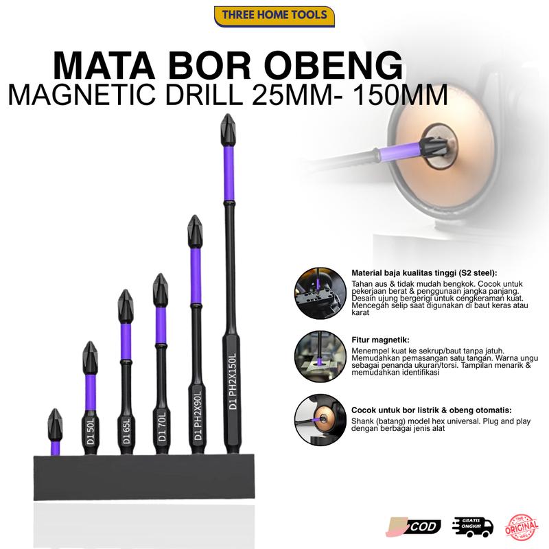 Mata Bor Obeng Anti Slip Magnetic Drill 25-150mm Mata Bor Magnet - Shop ...