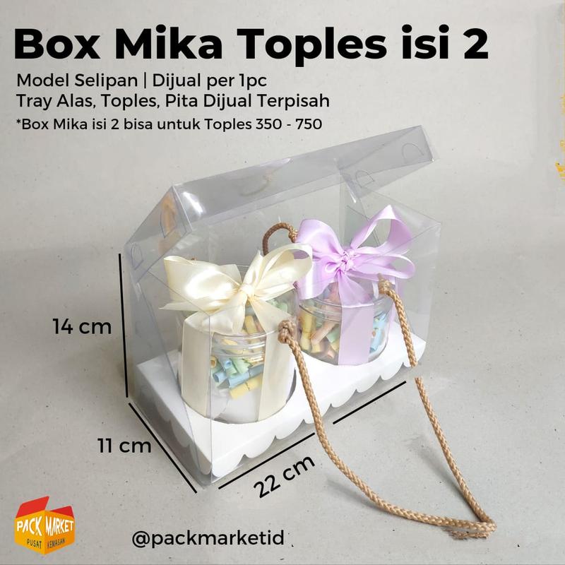 Box Mika Toples isi 2- Box Bening Mika Plastik - Shop | Tokopedia