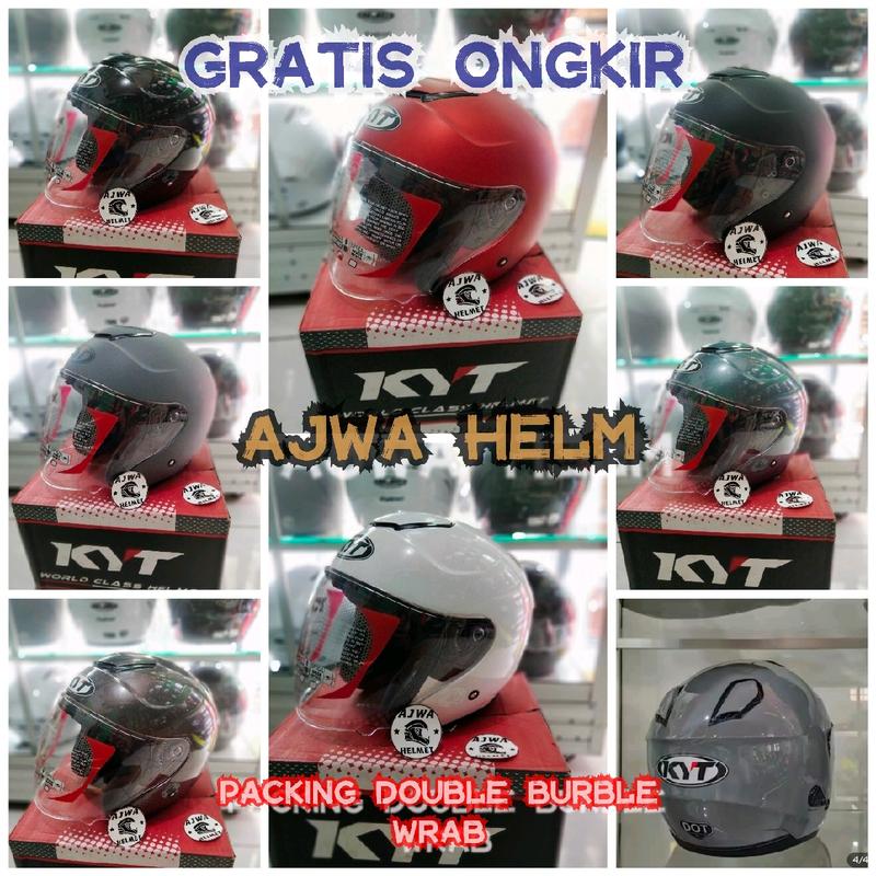 KYT KYOTO R SOLID ORIGINAL 100% KYT HELM HALFACE S - Shop | Tokopedia