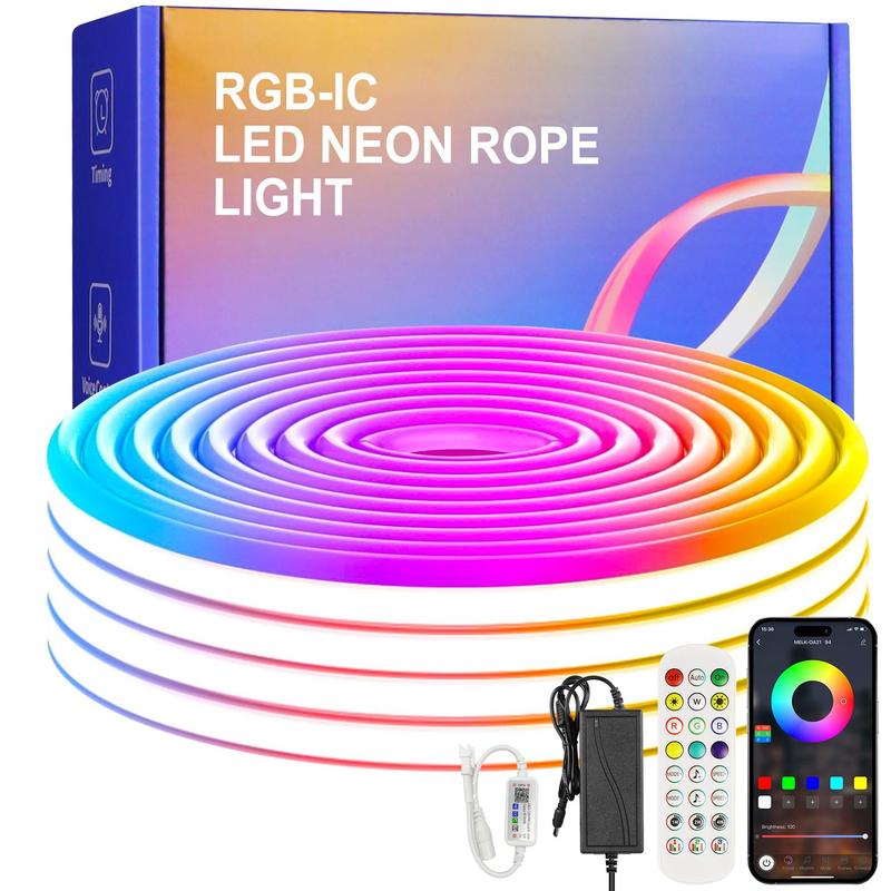 Decorative LED Neon Light Strip, 1 Box RGB Flexible Neon Light ...