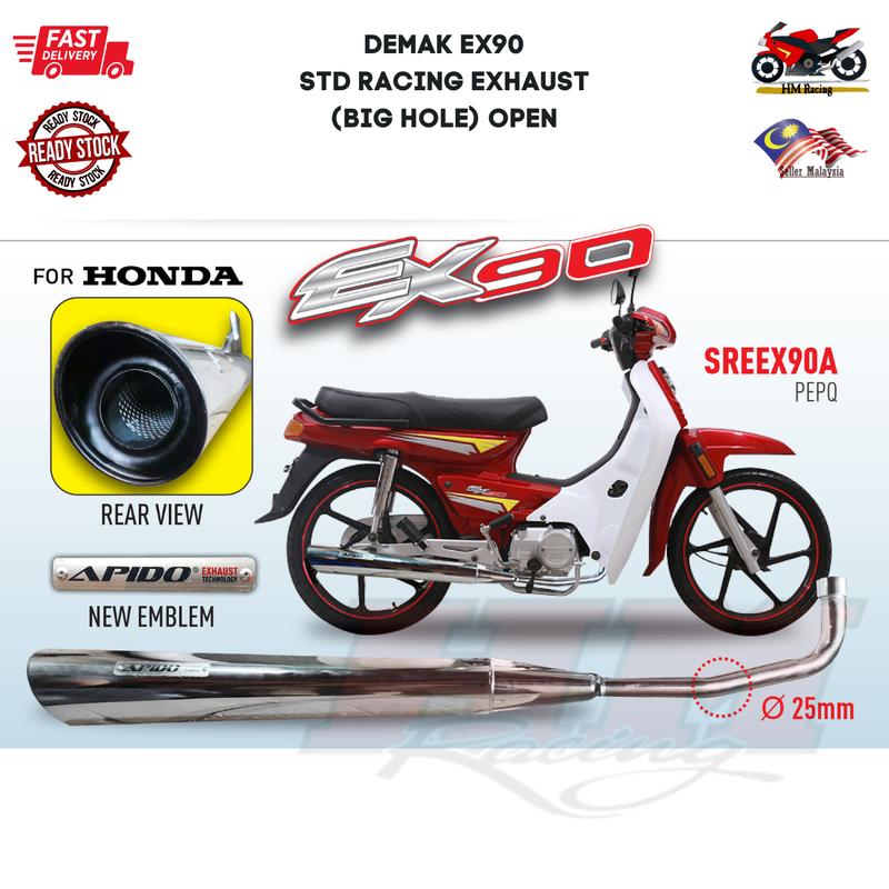 DEMAK EX90 DY90 EX 90 - STANDARD CUTTING RACING EXHAUST BIG HOLE ...