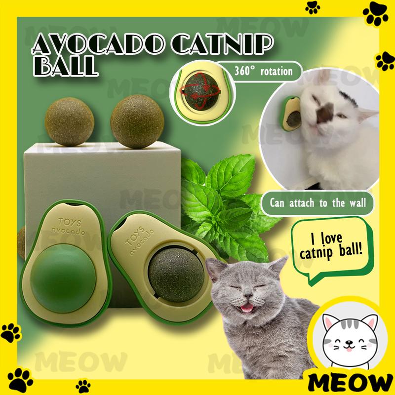 Rotatable Avocado Design Cats Grass Mint Catnip Balls Snacks - TikTok ...