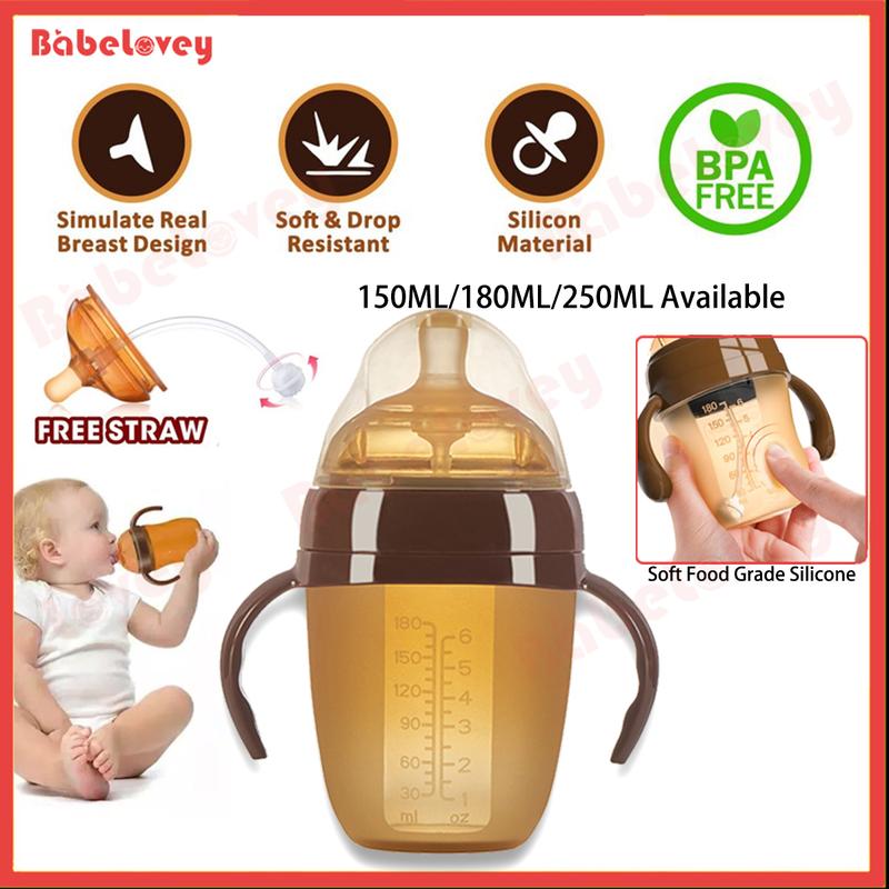 Baby Milk Bottle Breastfeeding Anti-Bacterial Natural Nursin - TikTok ...
