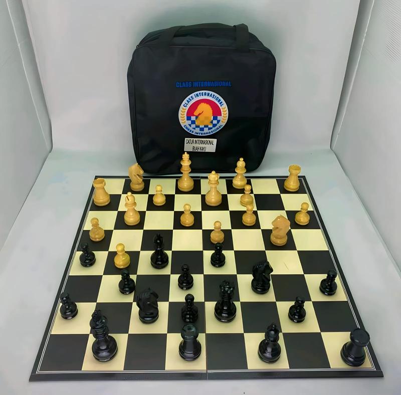 Papan Catur Kayu Lipat Standar Percasi Set Papan, Buah dan Tas - Shop ...
