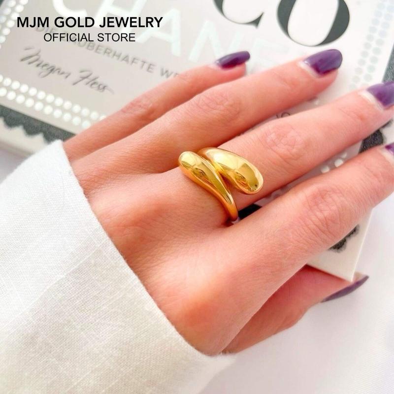 MJM 18K Gold Teardrop Classic Ring - TikTok Shop Philippines