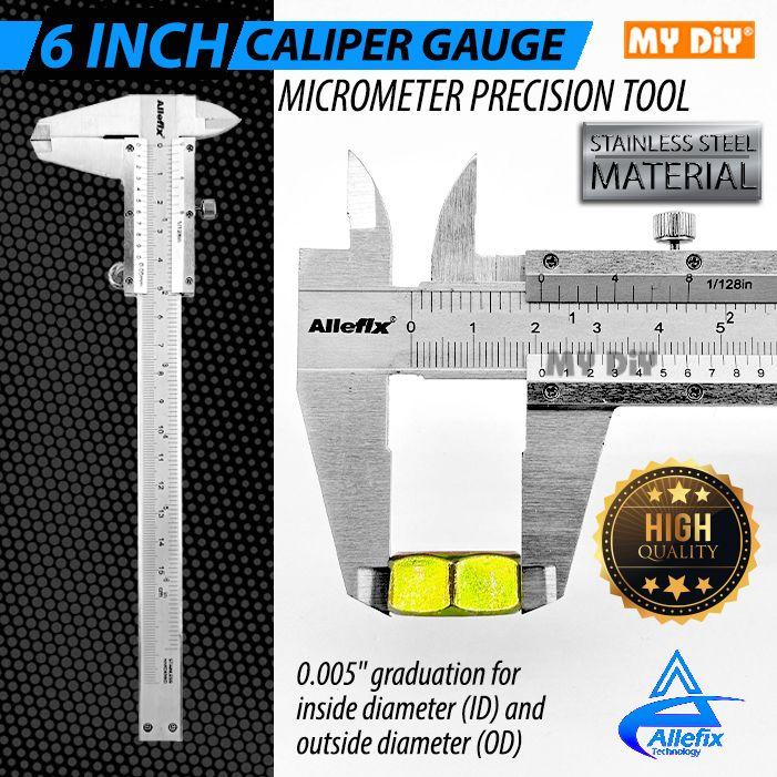 ALLEFIX 150MM STEEL VERNIER CALIPER GAUGE MICROMETER PRECISION - TikTok ...
