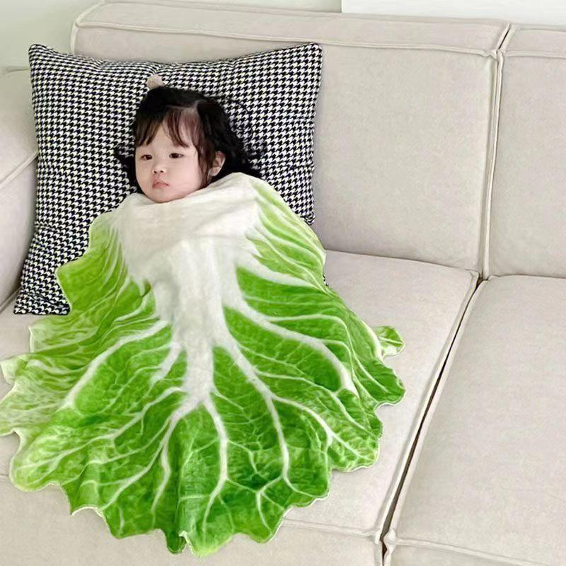 120cm Baby Cabbage Blanket Quirky blanket Flannel casual blanket ...