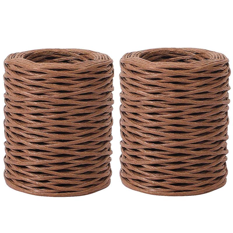 2 Rolls 2mm 328 Ft Brown Floral Wire, Vine Wire Floral Bind Rustic Style Craft Wire Paper ...