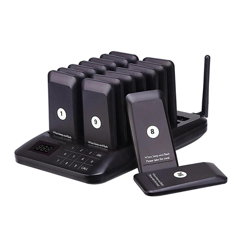 Restaurant Pager Calling System With 16 Pager Receivers For Clinic ...