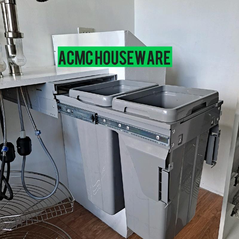 Kitchen Pull out Trash Bin Waste Bin Twin Tub - TikTok Shop Philippines