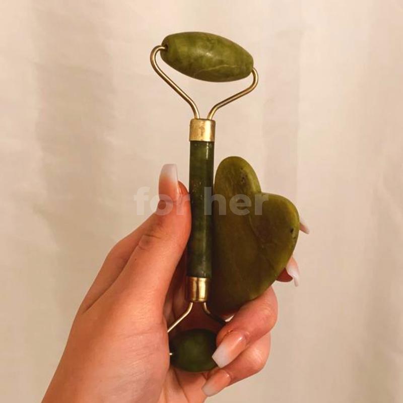 [FOR HER] Jade Guasha dan Roller Wajah - Alat Pijat Wajah (Gua - Shop ...