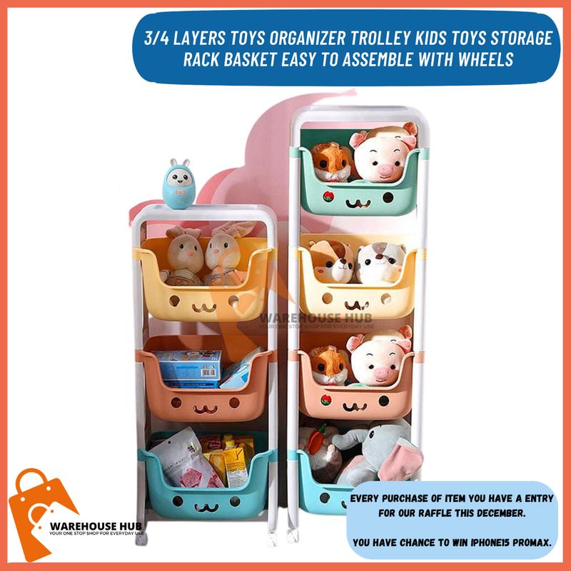 WAREHOUSE HUB 3/4 Layers Kids Toy Organizer Trolley Kid Toys - TikTok ...
