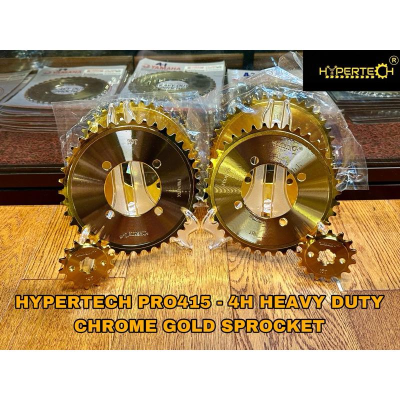 HYPERTECH PRO 415 4H HEAVY DUTY CHROME GOLD SPROCKET LC135/RXZ/Y100 ...