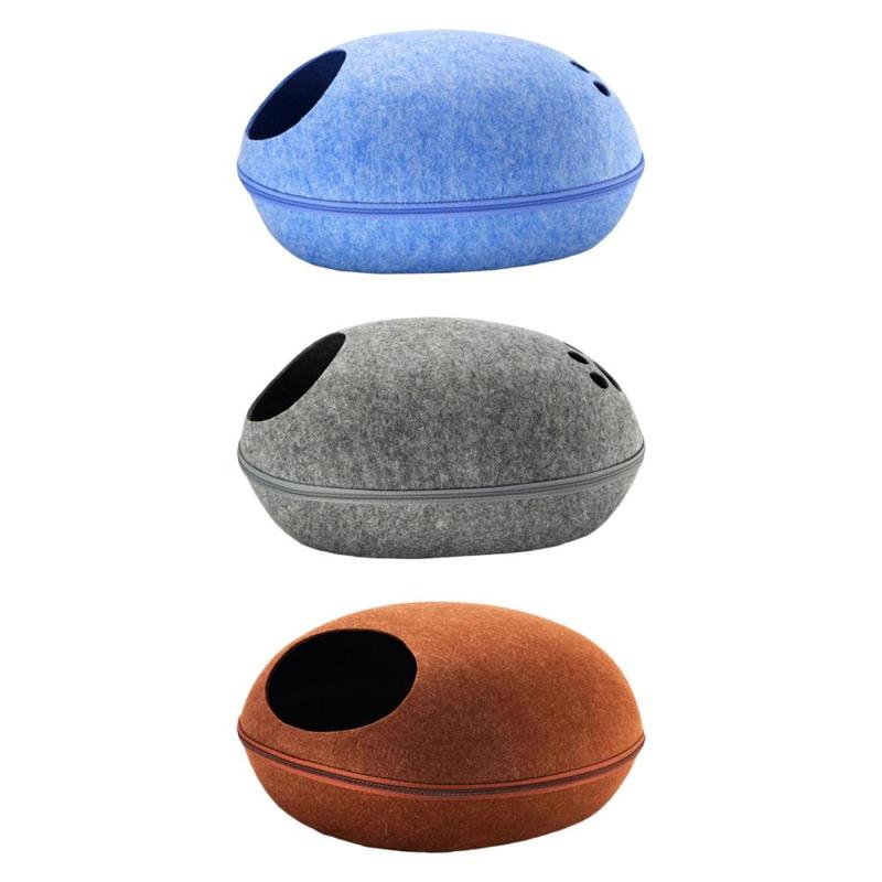 Felt Cat Bed Cave Pet Bed House Hideout with Zipper House Bed - TikTok ...