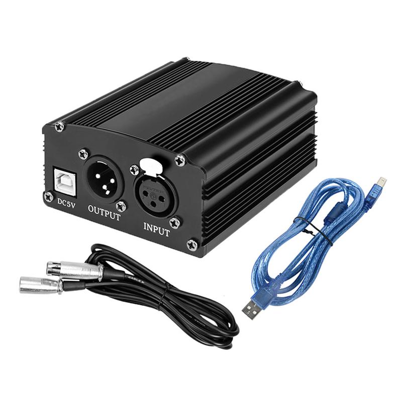 Portanble Microphone Phantom Power Supply for Condenser Mic Music ...