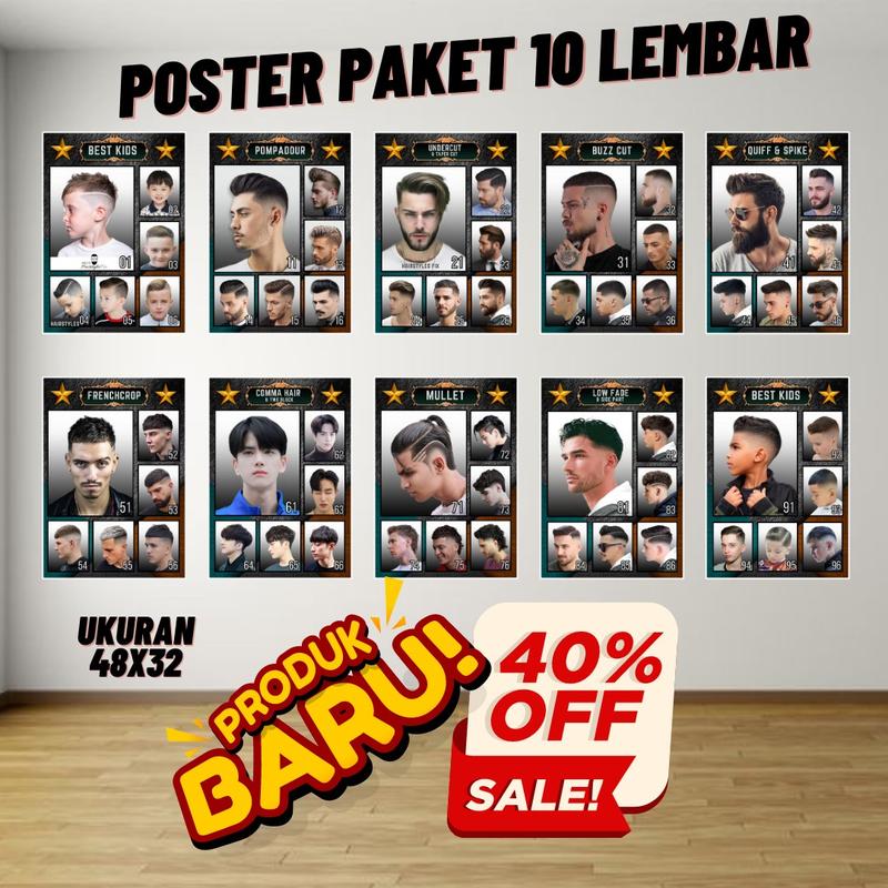Desain rapih Poster barbersop / poster pangkas rambut / mode - Shop ...