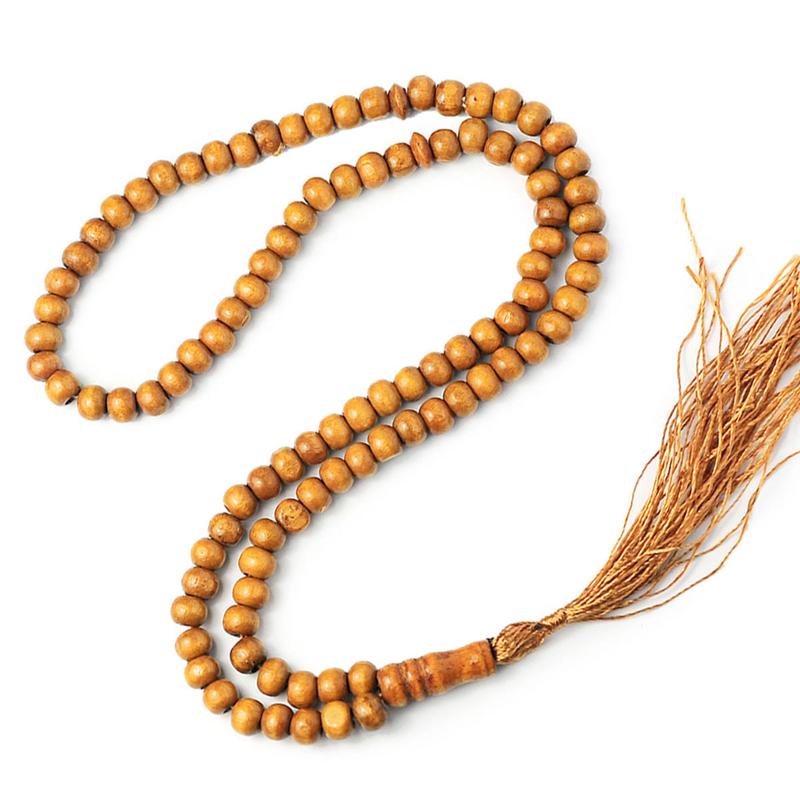 Tasbih kayu tahan lasak, hiasan rumbai kayu yang elegan, tasbih ...