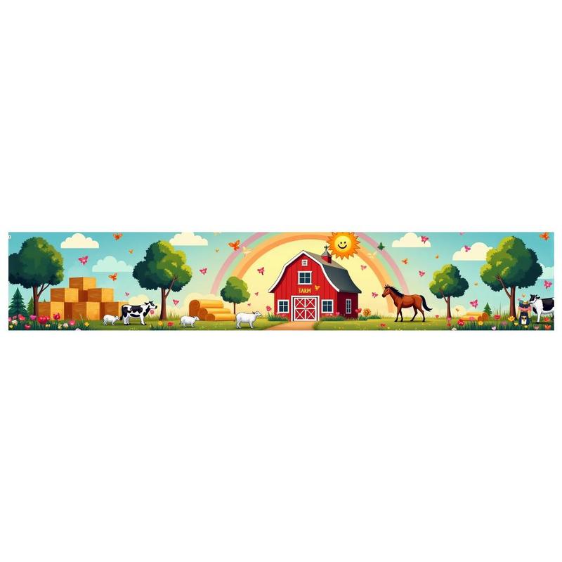 Farm Themed Backdrop Banner Birthday Banner Colorful Backdro - TikTok ...