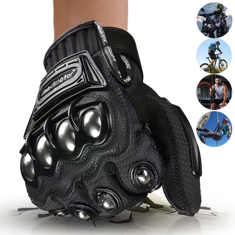 MADMOTOR Motorcycle Knuckle Gloves, Knuckle Motorcycle Motorbike ...