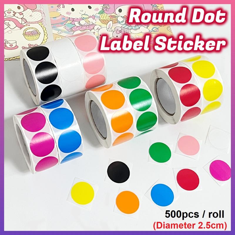 500pcs/roll Round Circle Dot Shape Shaped Seal Label Sealing - TikTok ...