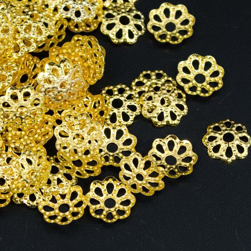 [DIY Jewelry Making] 500Pcs 6mm Metal Flower Bead Caps Hollo - TikTok ...