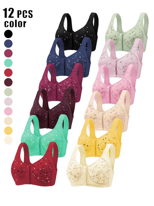 dailydrip【Plus Size】 Women's Floral Print Wireless Bra, Casual - TikTok ...