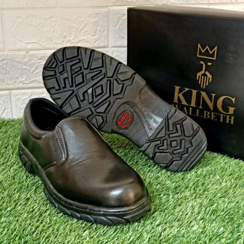 SEPATU SAFETY BOOTH PRIA KING WALLBETH KULIT SAPI ASLI UJUNG - Shop ...