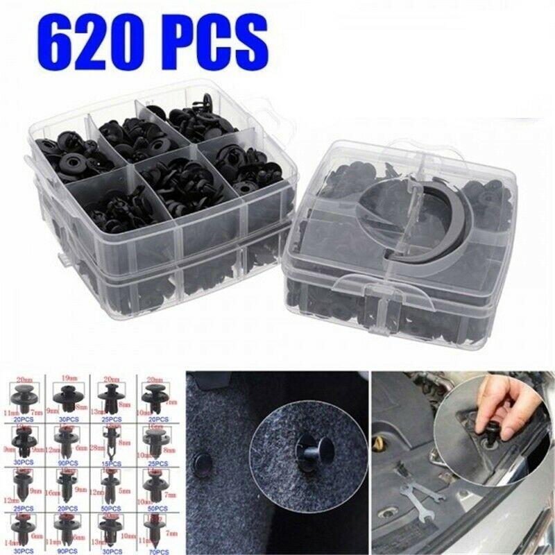 620pcs Universal Car Trim Clips Fasteners Set - 16 Types Plastic ...