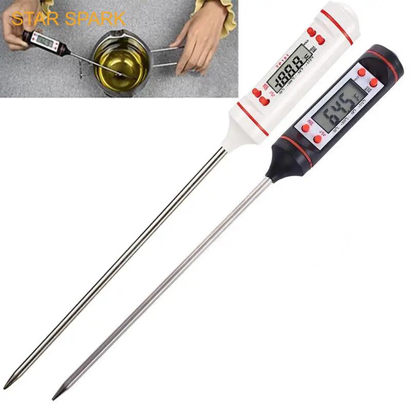 Digital Kitchen Thermometer – Electronic Probe for Food, Baking, Candle ...