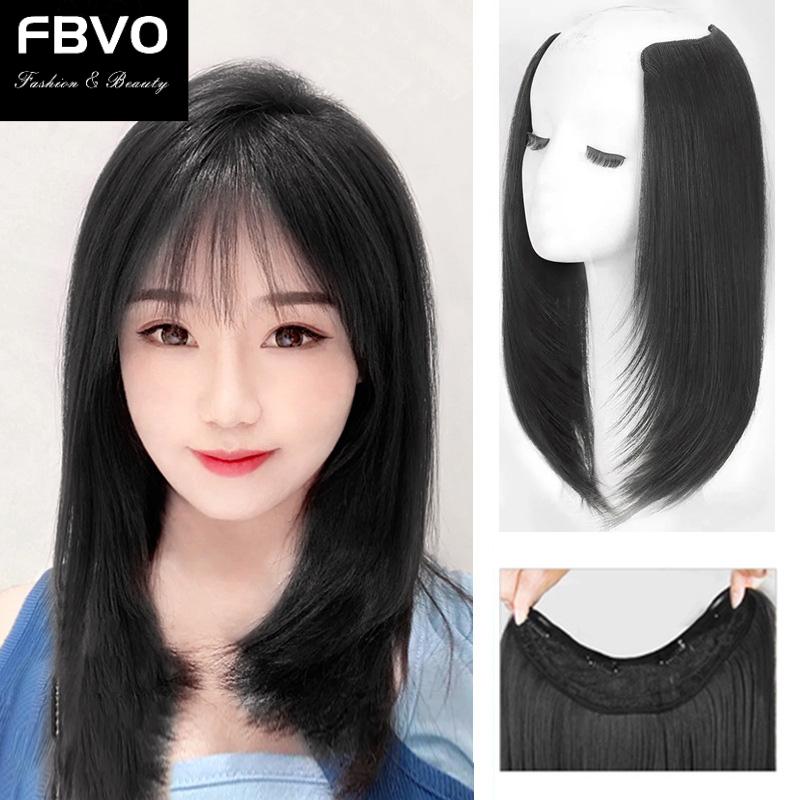 40cm Synthetic Short Straight Hair Extension Shawl Hair Extension ...