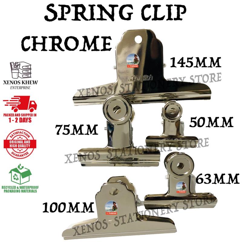 CHROME SPRING CLIP | ROUND CLIP | FLAT CLIP | LETTER CLIP | OFFICE ...