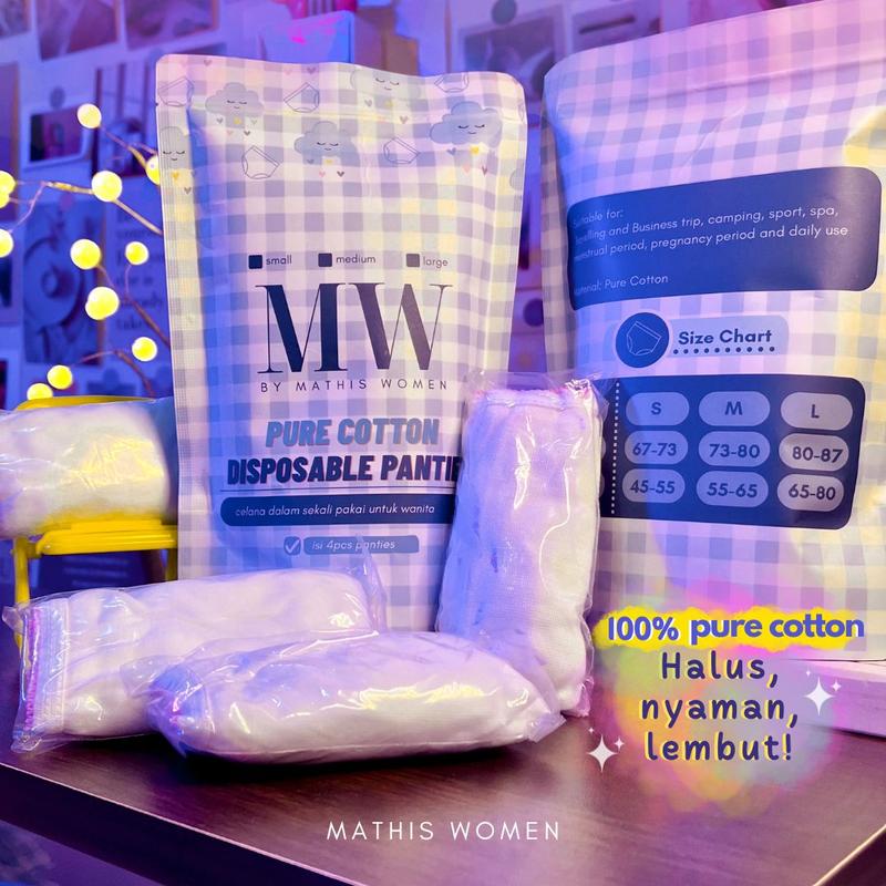Mathis Women Disposable Panties Isi 4 100% Pure Cotton (celana - Shop ...