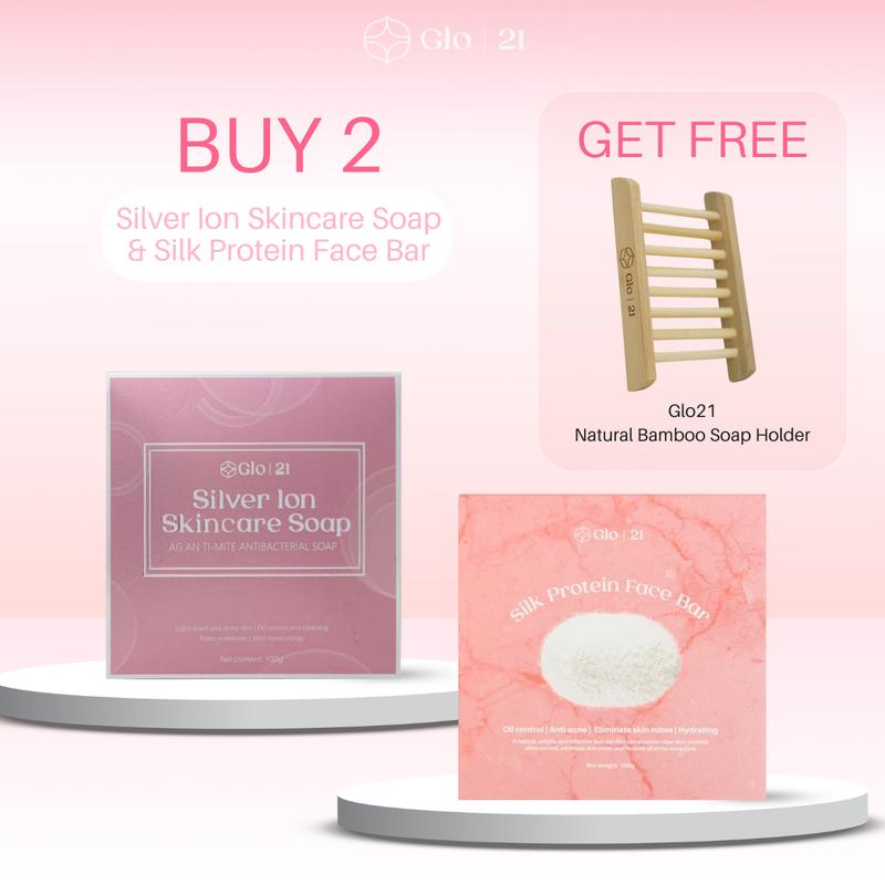 GLO21 Silk Protein Face Bar+GLO21 Silver Ion Skincare Soap - TikTok ...