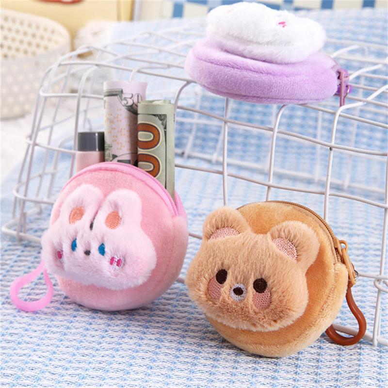 Key Bag Feature Plush Coin Purse Lightweight High Capacity Wired ...