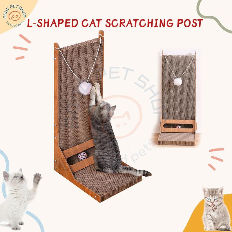 COD L-Shaped Cat Scratcher Board Reusable Large Size Cat Scratching ...