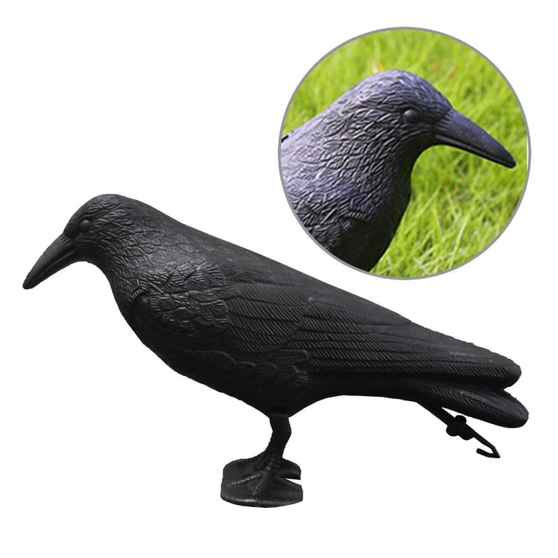 Realistic Crow Raven Statue Bird Model Halloween Decors Crow - TikTok ...