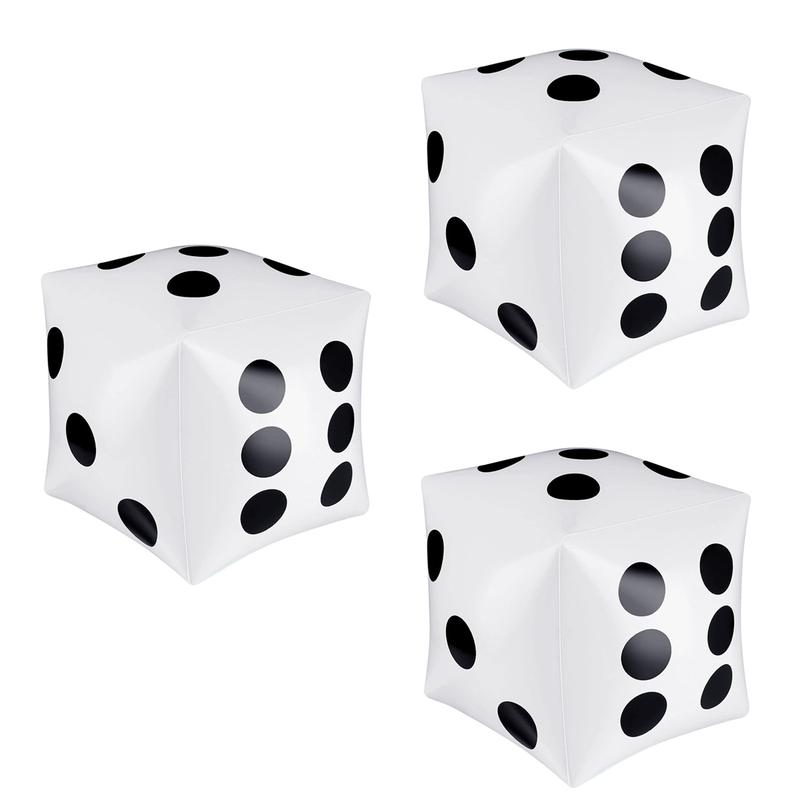 3 Pack Jumbo Inflatable Dice 12 Inch Giant Inflatable Jumbo Dice ...