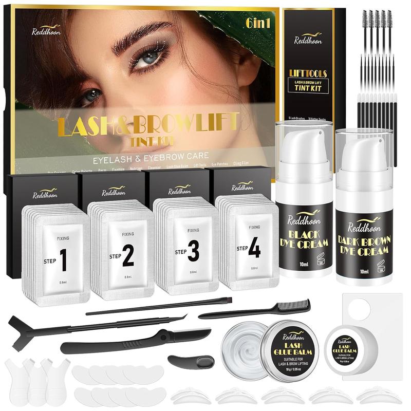 6 IN 1 Lash Lift & Brow Lamination Kit with Black Dark Brown - TikTok Shop
