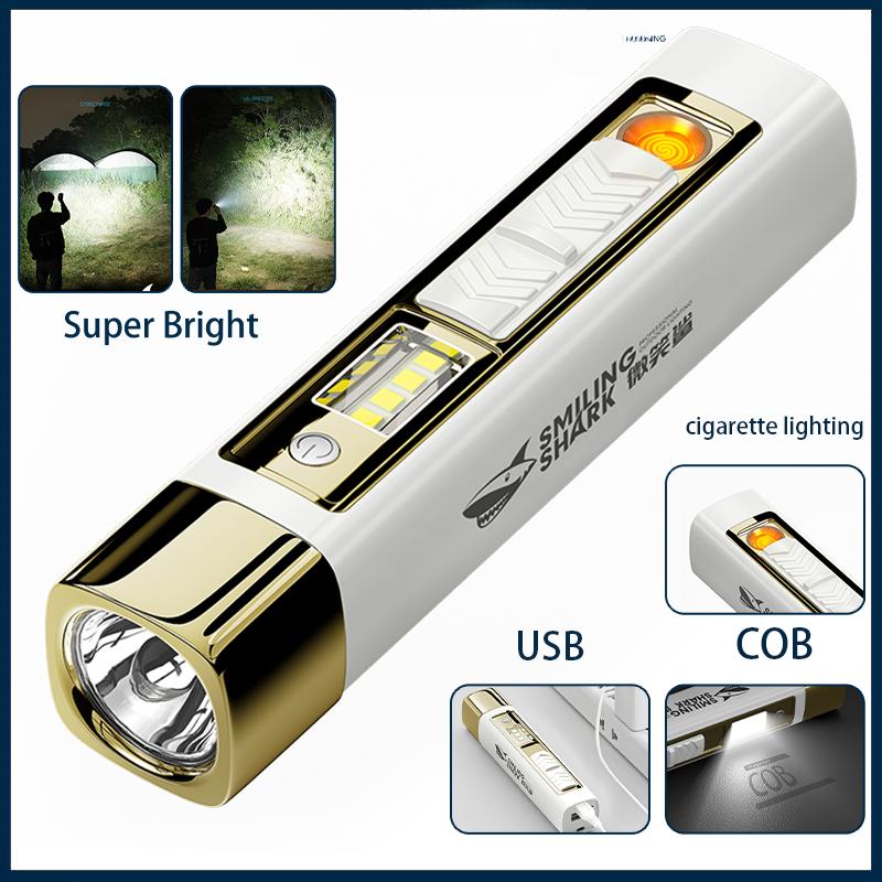LED Mini Strong Light Flashlight XPE Ultra Bright Hook Camping - TikTok ...
