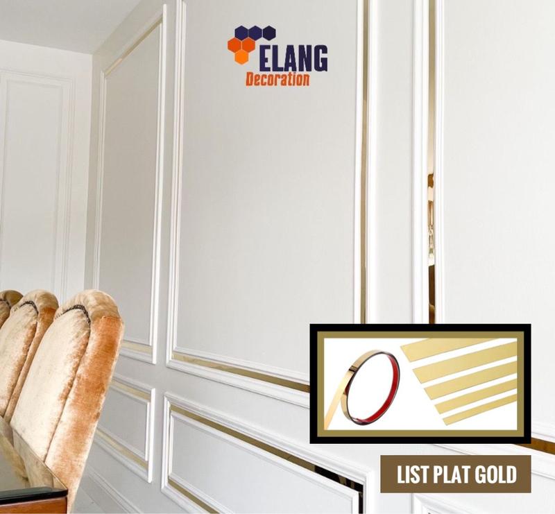 List Plat Gold Stainless Dekorasi Dinding Panjang 3 Meter awet - Shop ...