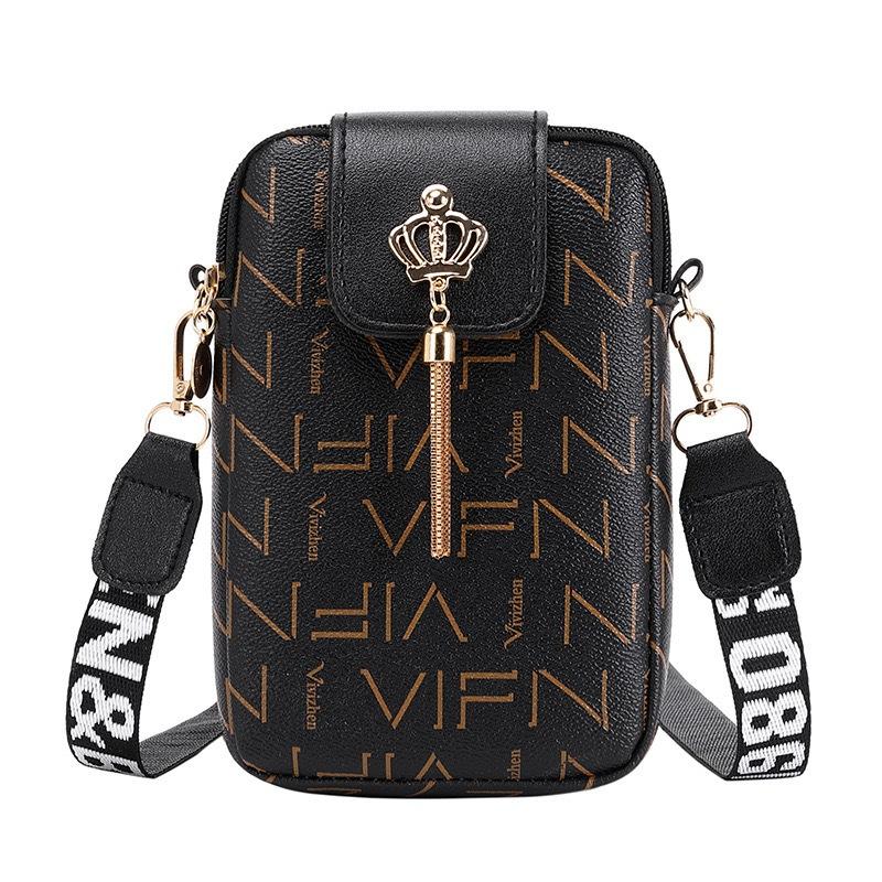Mumu 5010 Retro Women Cute MIni Sling Bag Elegant Crown Leather ...