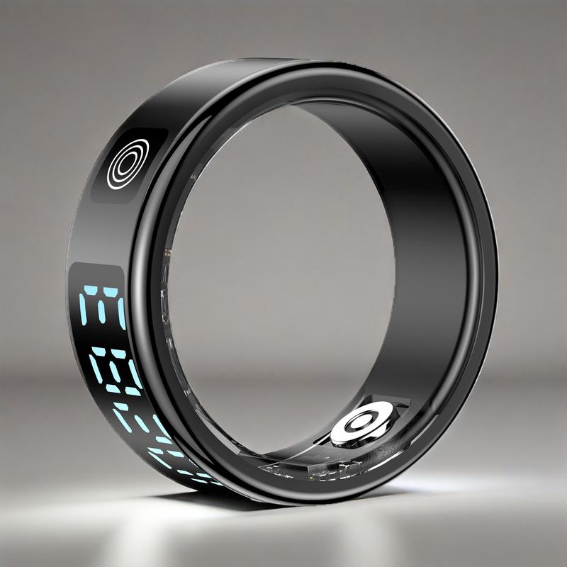 Stainless Steel Smart Ring With Digital Display - Motion Pedometer ...