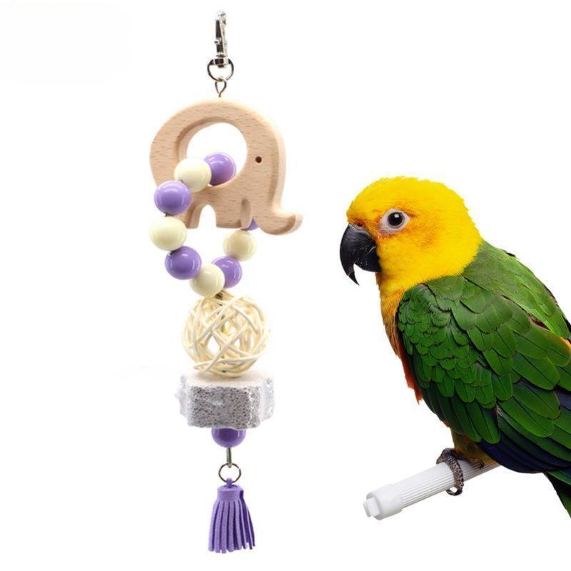 Macaw Toys Colorful Bird Chew Toys Teeth Cleaning Toys Bite Resistant ...