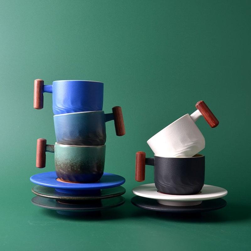 Cawan Kopi Retro Seramik, Reka Bentuk Indah, Buatan Tangan, Reka ...