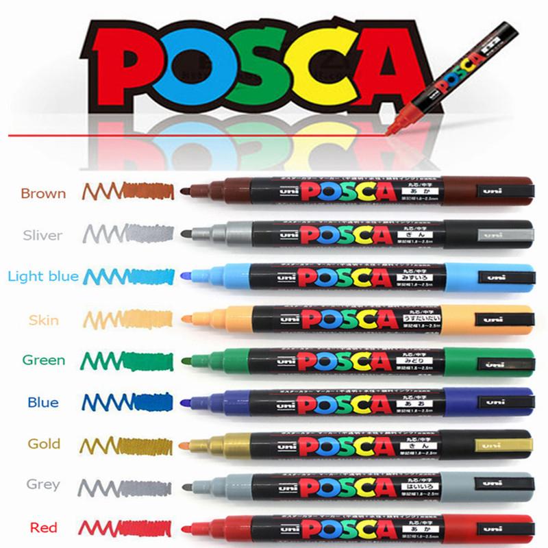 Pen Pen Graffiti, UNI Posca, Pen Penanda Cat PC-1M, PC-3M, PC-5M ...