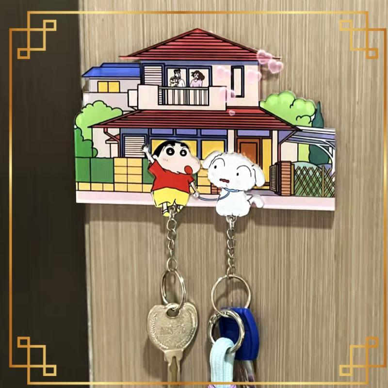Anime Nohara Afro Crayon Shin-chan key holder, acrylic key organizer ...