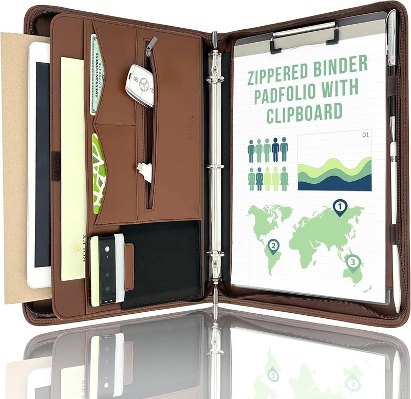 Zipper Portfolio Binder | Padfolio 3 Ring Binder and Clipboard - TikTok ...